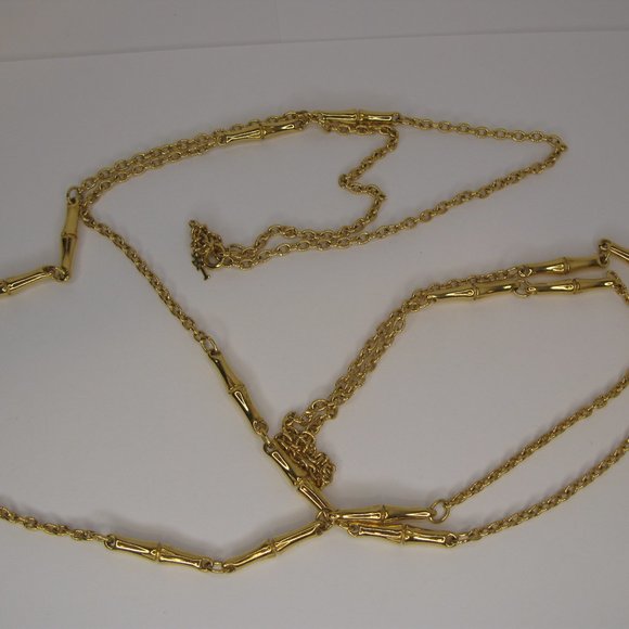 Trifari | Jewelry | Trifari Gold Tone Bar Link Chain Necklace 5 L ...